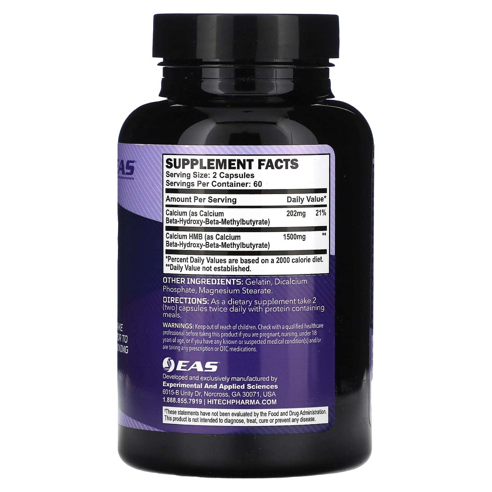 Comprar EAS HMB 120 Cápsulas (750 mg por Cápsula) preço no Brasil loja ...